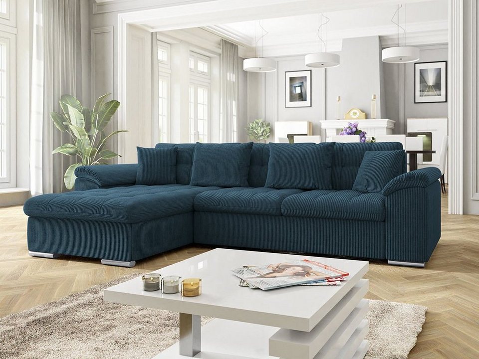 Mirjan24 Ecksofa Diana Cord Mit Bettkasten Und Schlaffunktion